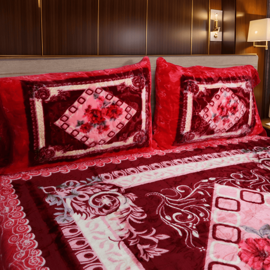 Buy Twilight Marvell Bed Set 4 Piece-Rosewood| PlushMink Online Store ...