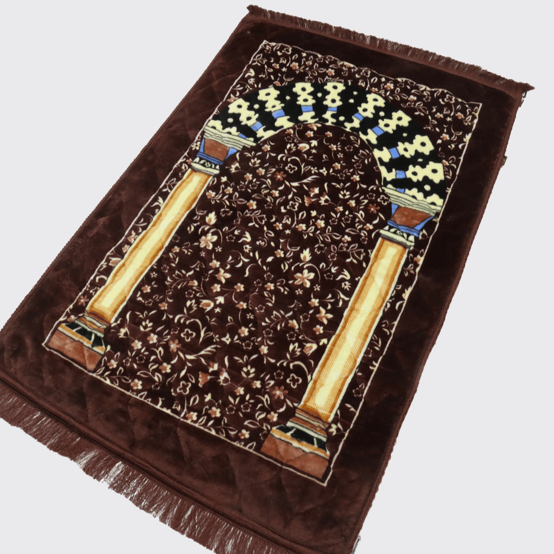 Buy Mughal Janamaz Printed Prayer Mat- Bronze| PlushMink Online Store ...
