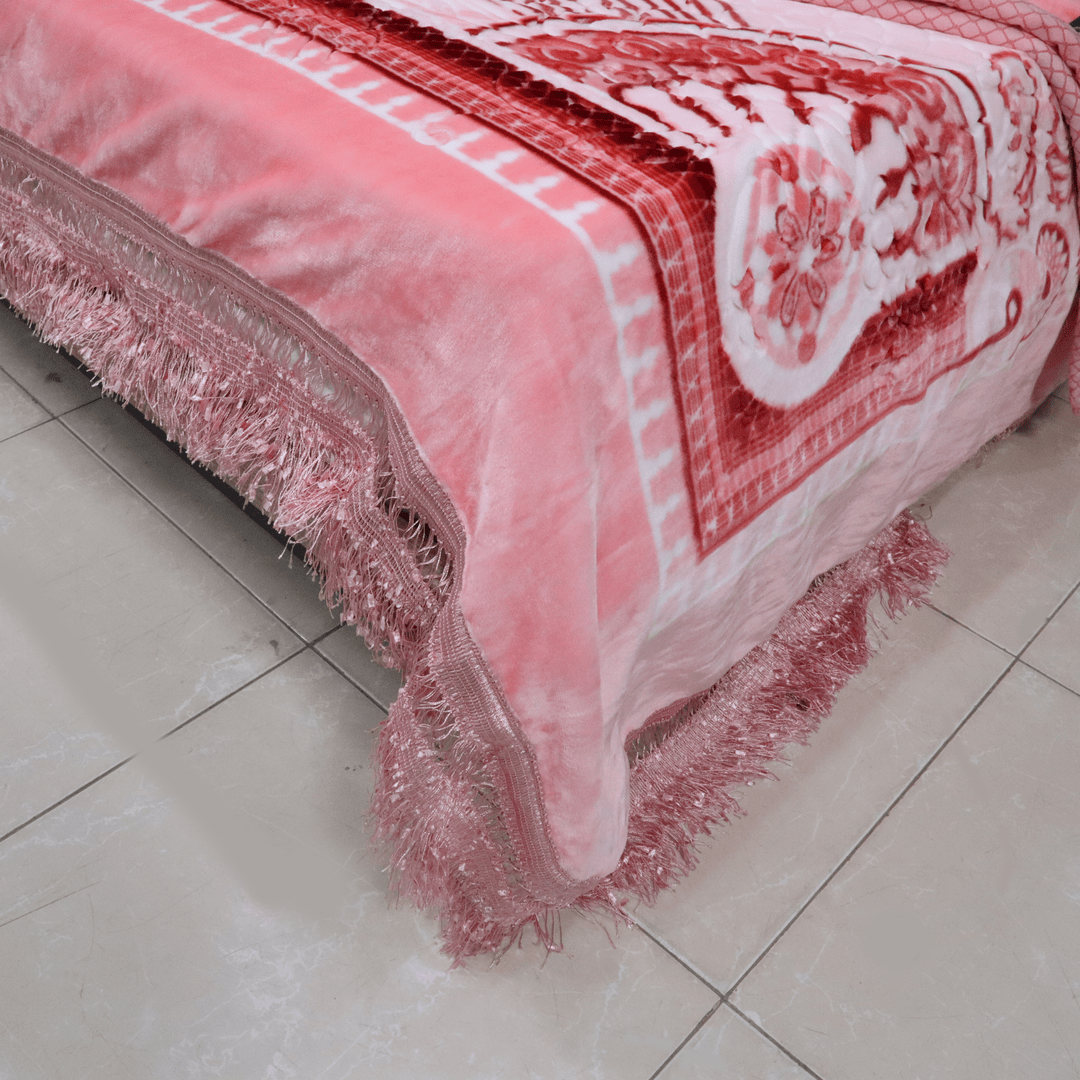 Buy Dreamers Cloudy Bridal Bed Set 8 Pcs Blush Petal| PlushMink Online ...